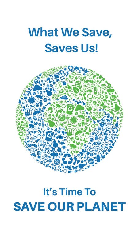 Save Our Planet. What we Save, Saves Us Poster Template. Stock Vector ...