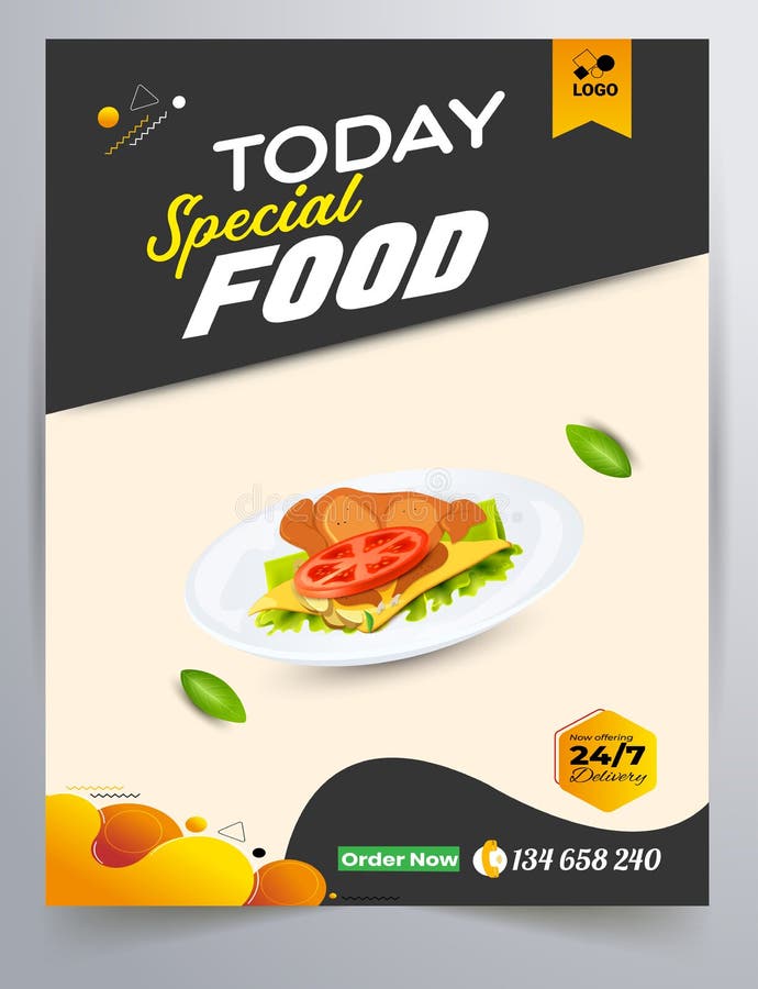 Burger Fast Food Flyer, Restaurant Food Template, Todays Menu Cover ...