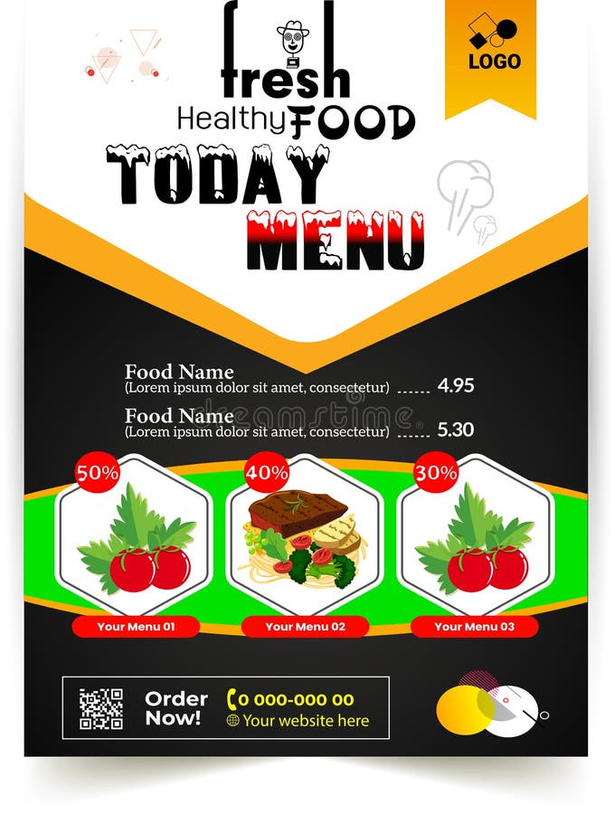 Burger Fast Food Flyer, Restaurant Food Template, Todays Menu Cover ...