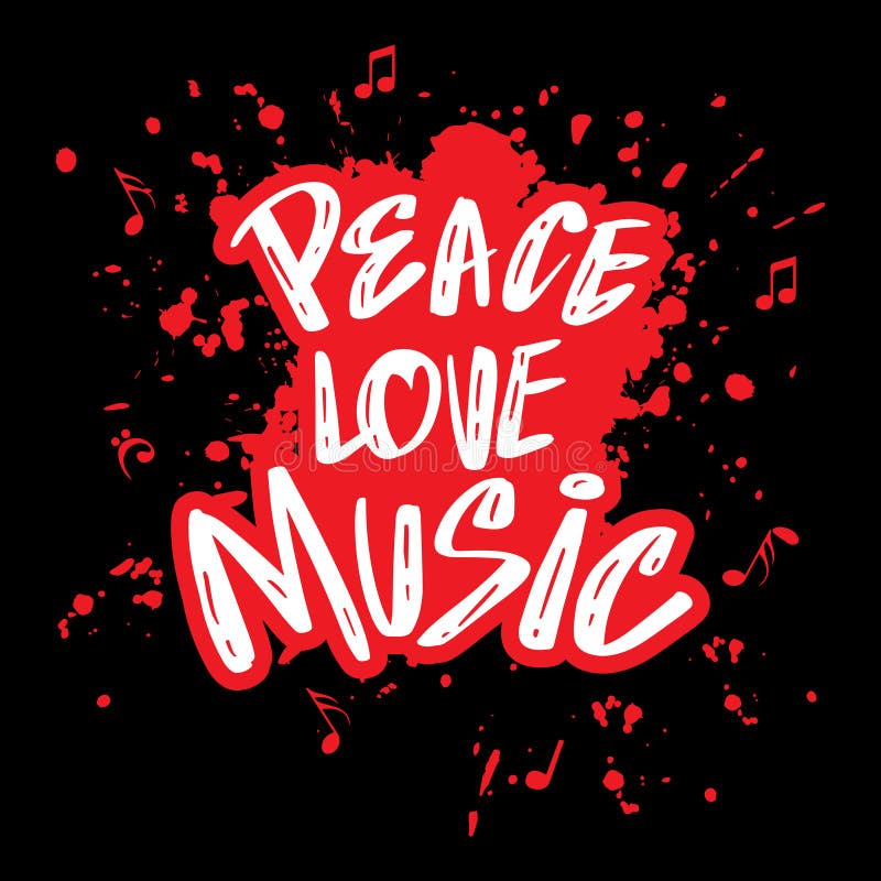 Love Peace Music Black Background Stock Illustrations – 287 Love Peace ...