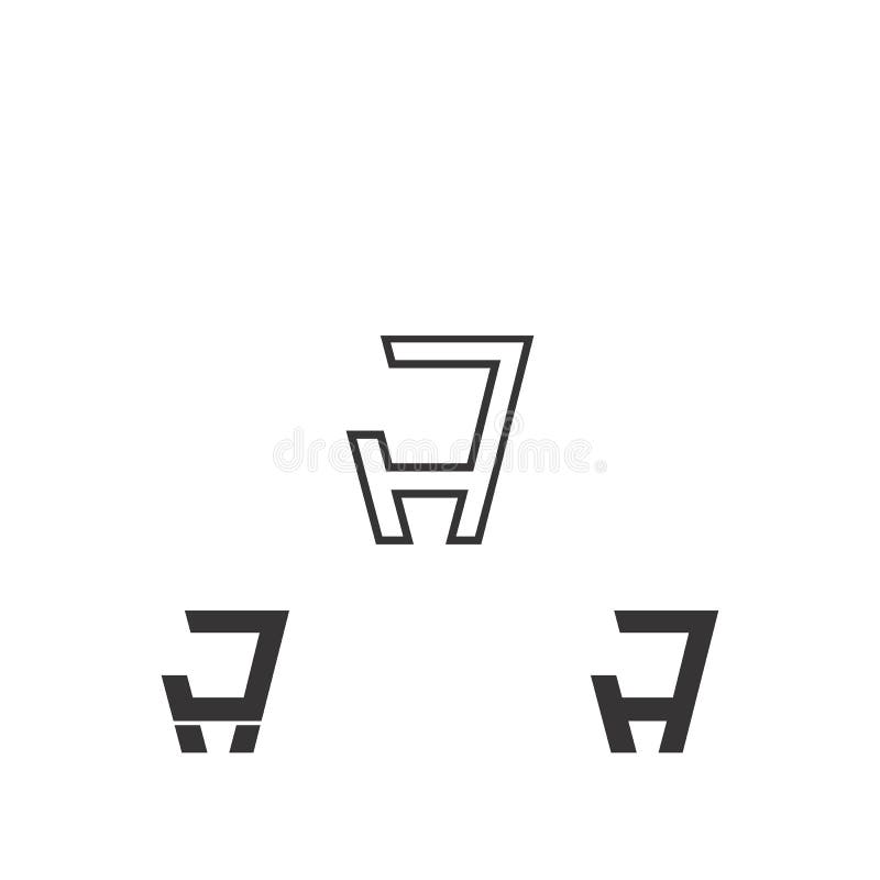 Alphabet Letters Initials Monogram Logo HJ, JH, J and H Stock Vector ...