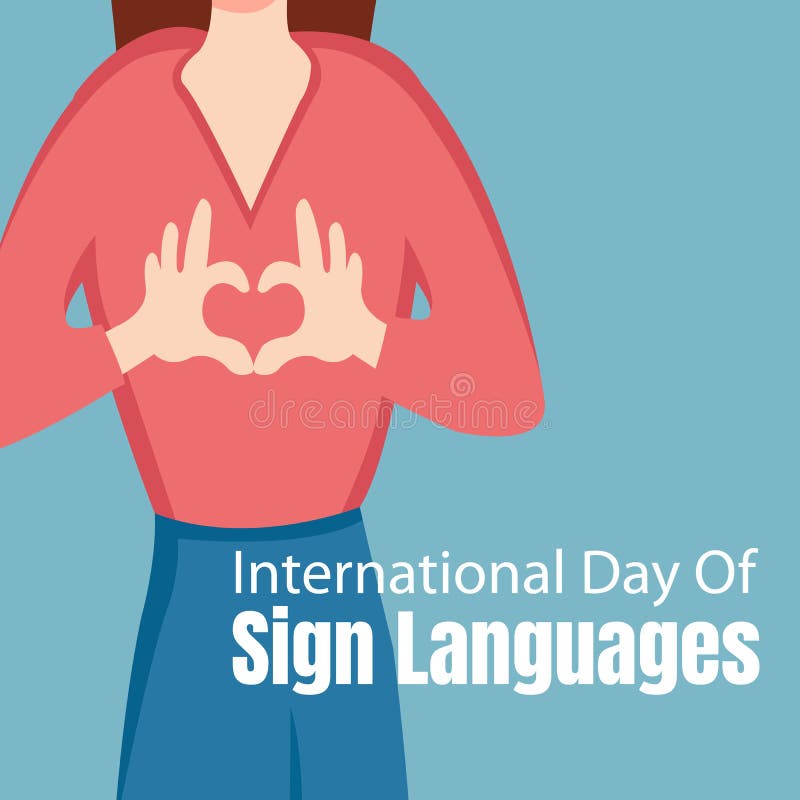 Illustration Vector Graphic of a Woman is Demonstrating Sign Language ...