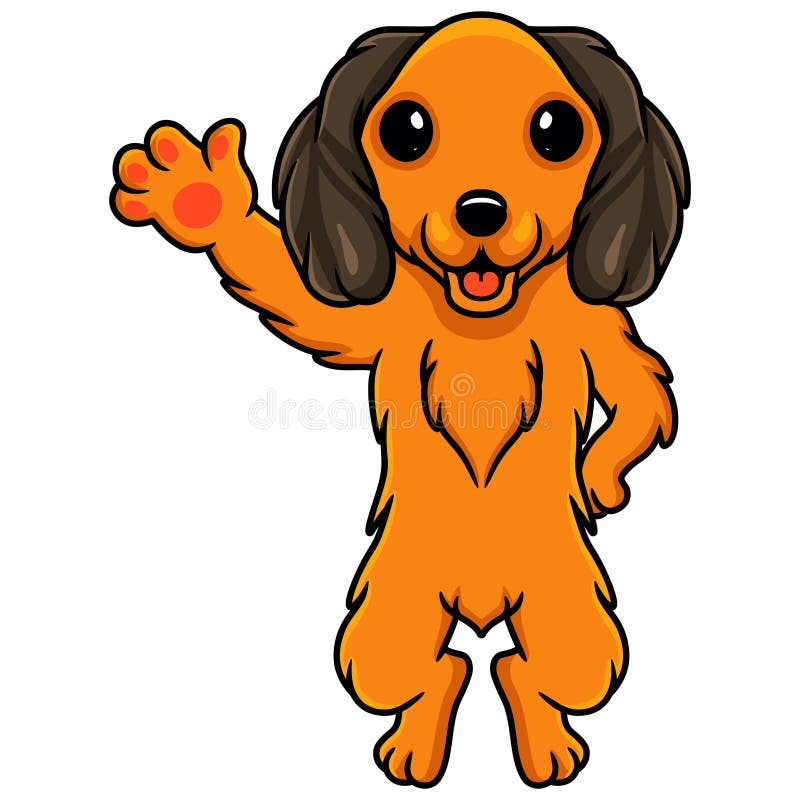 Cute Dog Cartoon Waving Hand Stock Illustrations – 454 Cute Dog Cartoon ...