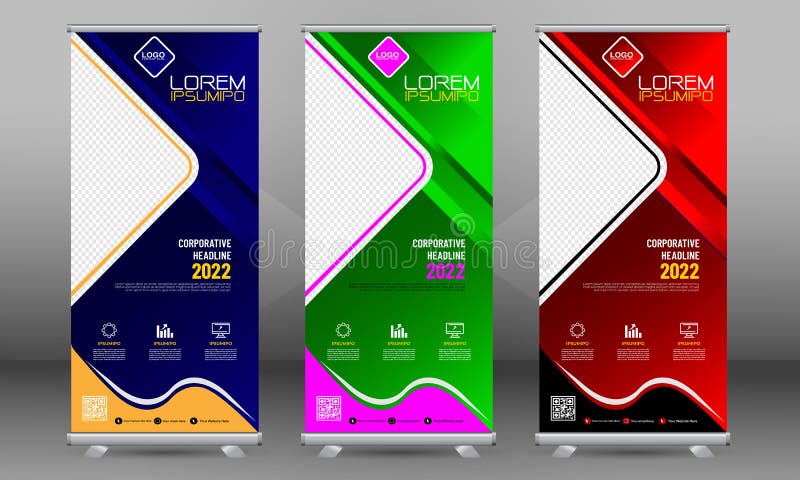 Business Roll Up Display, Standee Design Banner, Corporate Digital Roll ...