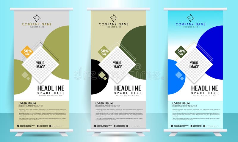 Business Roll Up Display, Standee Design Banner, Corporate Digital Roll ...