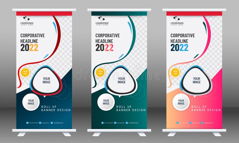 Business Roll Up Display, Standee Design Banner, Corporate Digital Roll ...