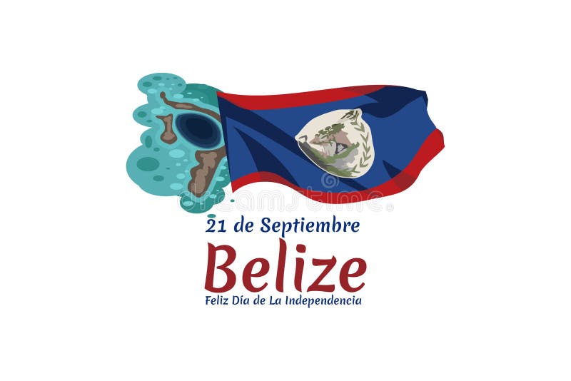 Translation: September 21, Belize, Happy Independence Day. Stock Vector ...