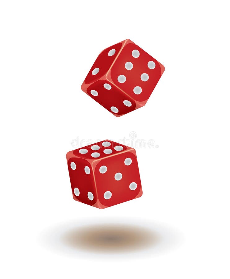 Red gamble dices stock vector. Illustration of jackpot - 256199313