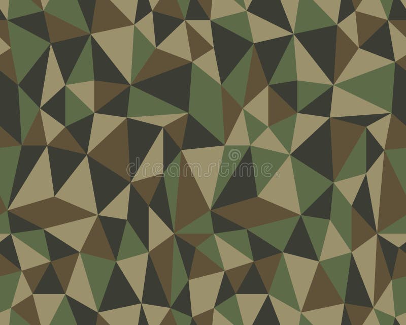 Camouflage Triangles, Seamless Pattern Stock Illustration ...