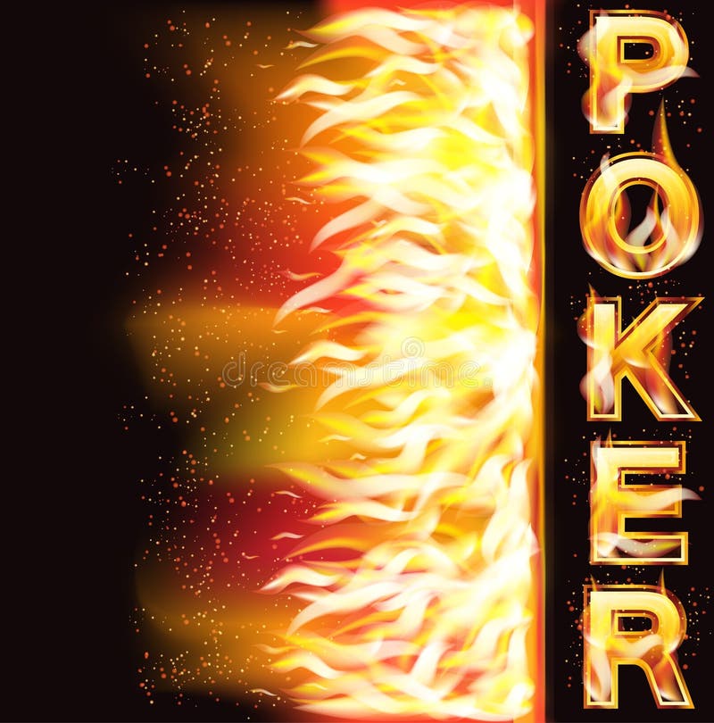 Poker fire banner, vector stock vector. Illustration of flame - 256254898