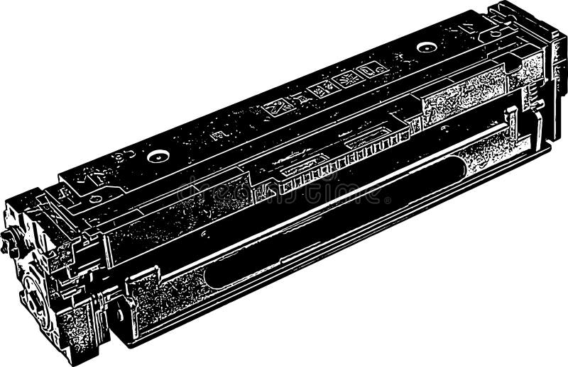 Printer Toner Vector, Printer Cartridge Silhouette Logo Stock ...