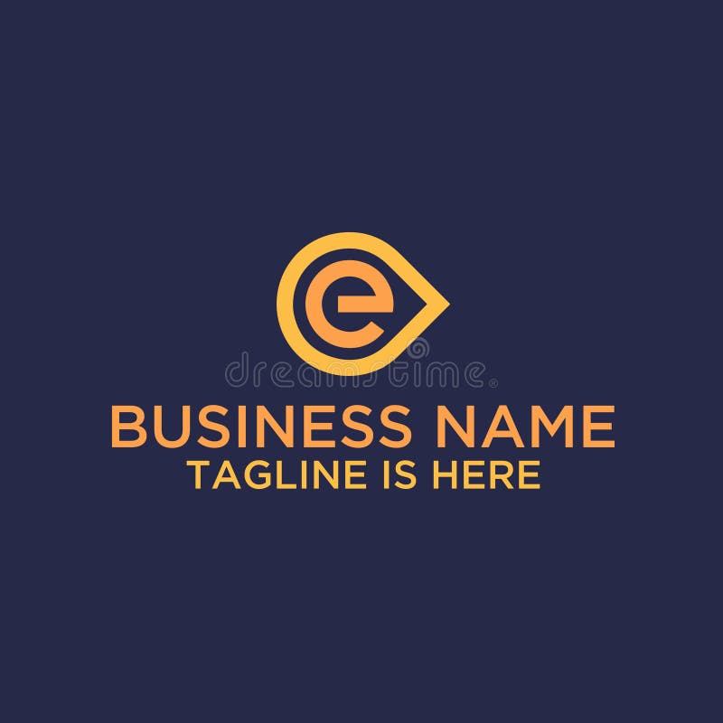 Creative E Letter Logo Design with Swoosh Icon Vector Stock Vector ...