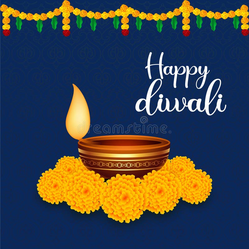 Creative Concept of Indian Festival of Lights. Happy Diwali. Stock ...