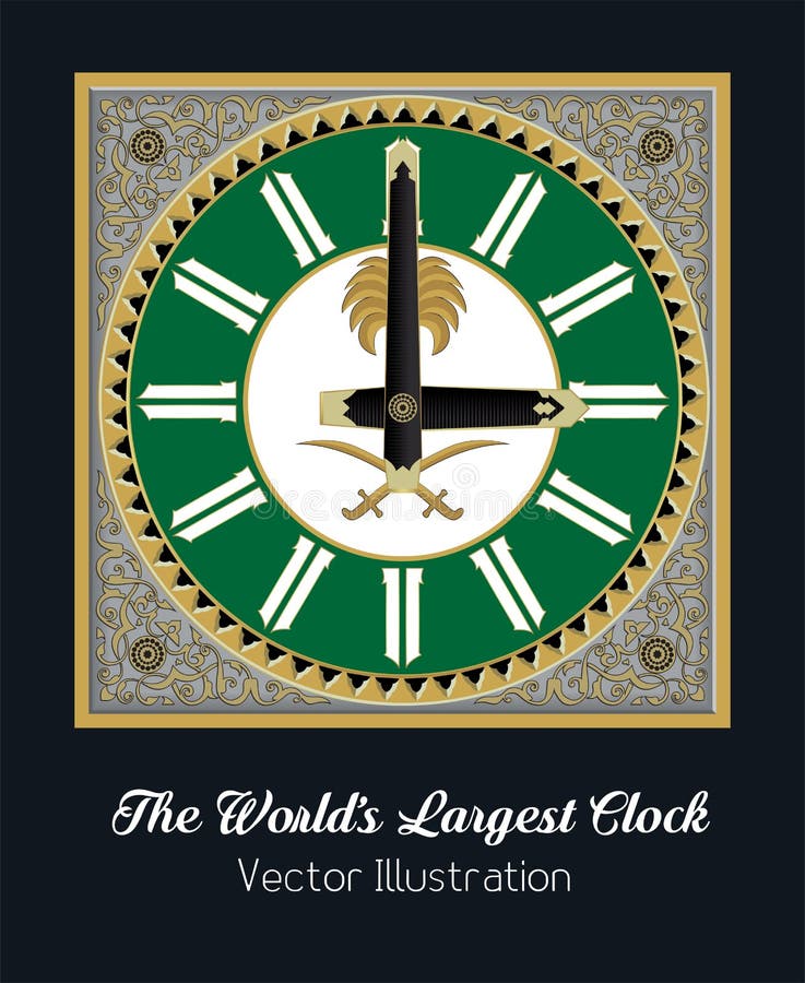 The World Largest Clock Vector Illustration. Stock Vector ...