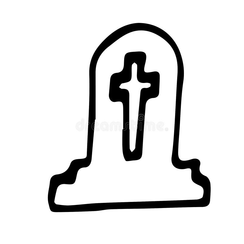 Vector Graphics Cross for Dead People on Halloween. Stock Illustration ...