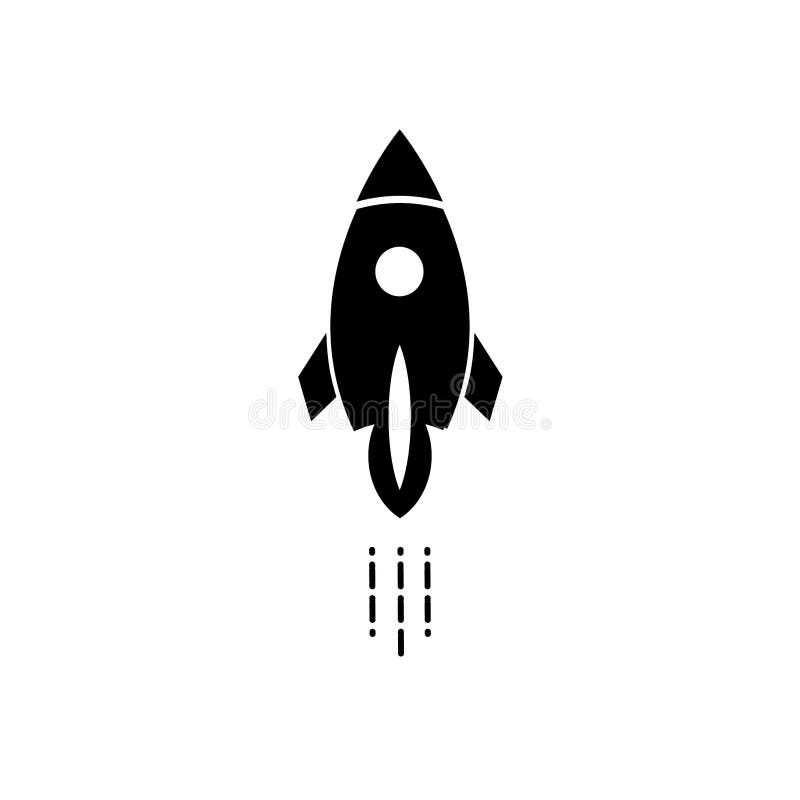 Rocket Launched Icon Vector Logo Template Illustration Design. Stock ...
