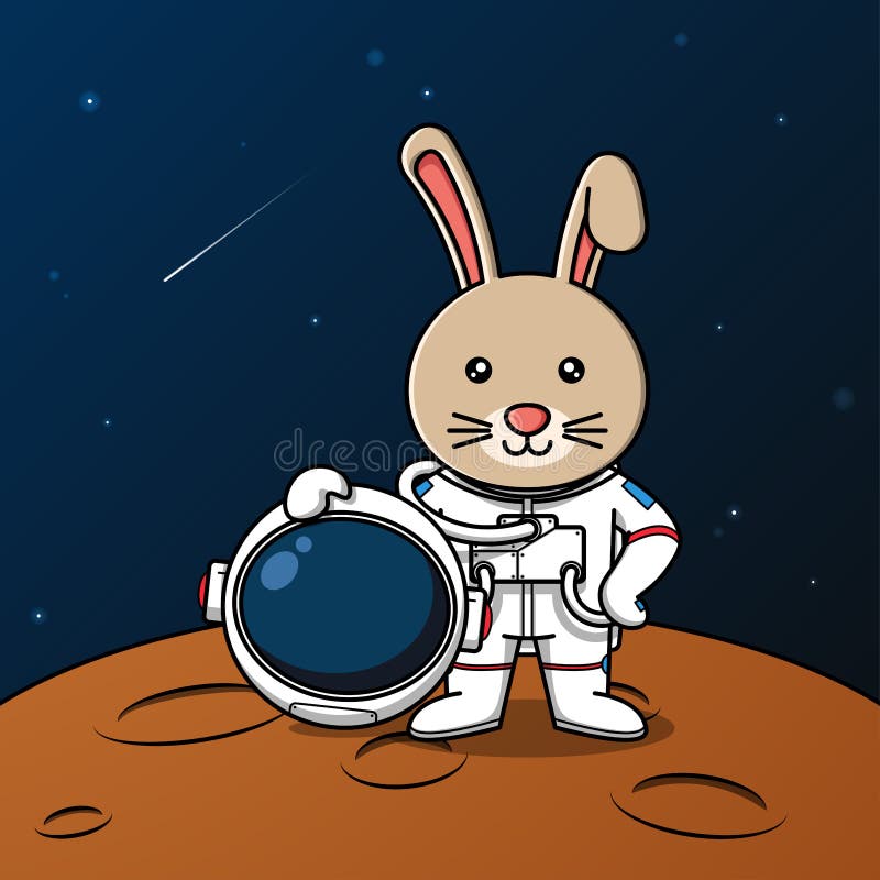 Bunny Rabbit Clip Art Of Astronaut In Suit