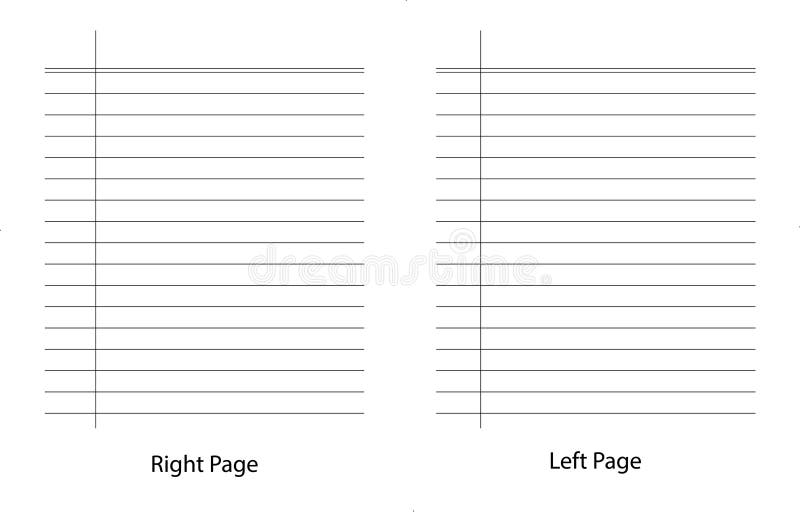 Notebook Narrow Ruled Paper Background for Student. White Note Stock ...