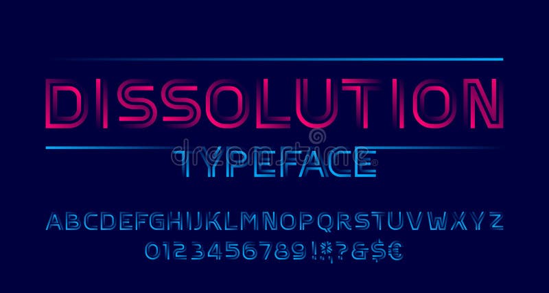 Dissolution Alphabet Font. Letters and Numbers with Transparency ...