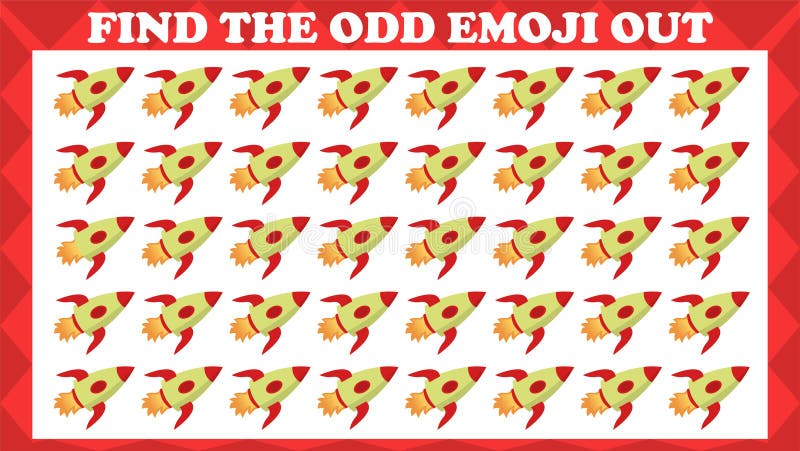 Find the Odd Emoji Out, Visual Logic Puzzle Game. Activity Game for ...