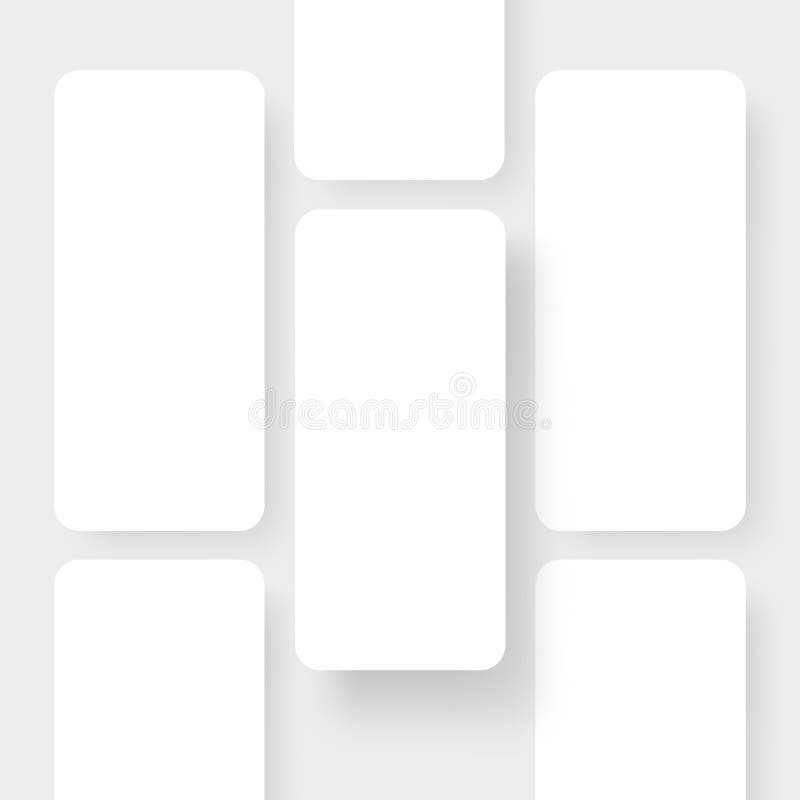 Blank Mobile App Screens. Mockup for Showing Apps Ui Stock Vector ...