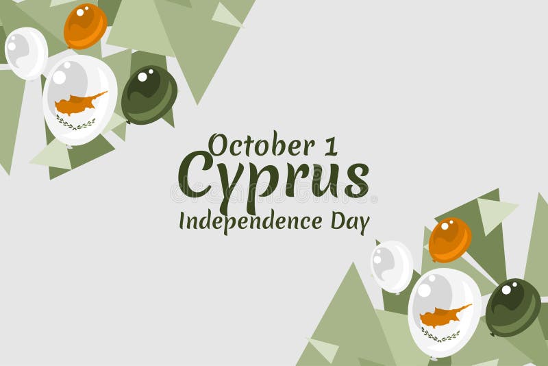 October 1, Independence Day of Cyprus Vector Illustration. Stock Vector ...