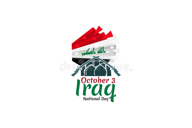 October 3, Happy Iraq National Day Vector Illustration. Stock Vector ...