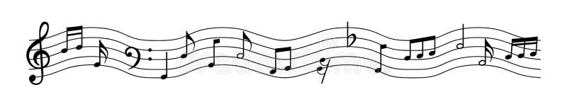 Music Notes Symbol ,Music Notes Wave, Musical Notes on Vector ...