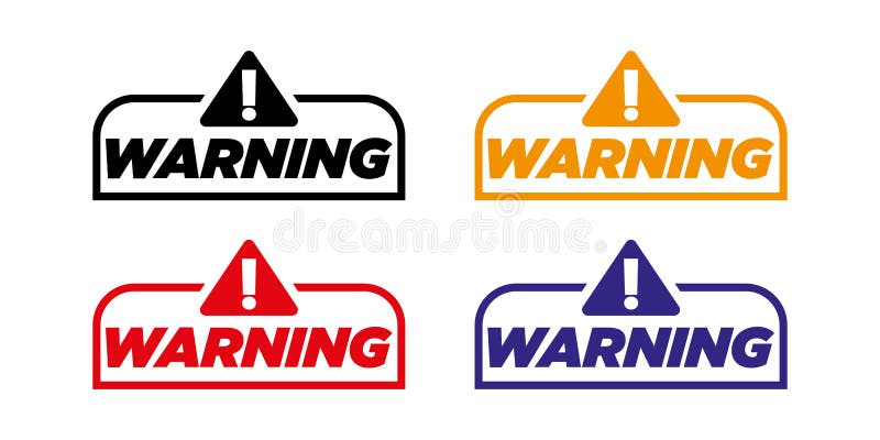 Warning Sign Set. Wanrning, Sign, Warning Sign Icon Vector Image. Can ...