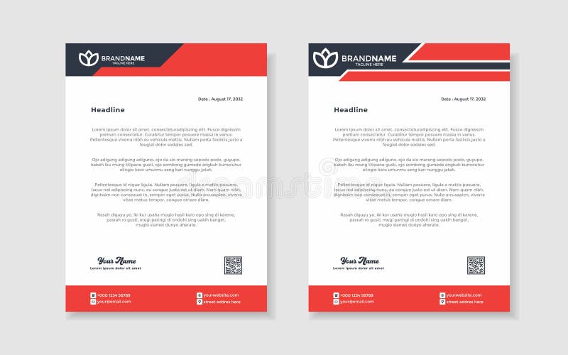 Modern Letterhead Template for Stationary Design for Business ...