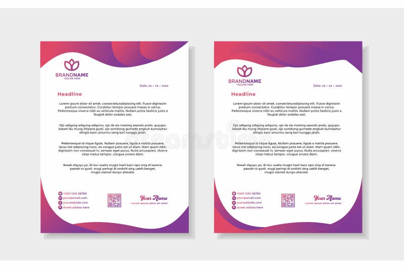 Modern Letterhead Template for Stationary Design for Business ...