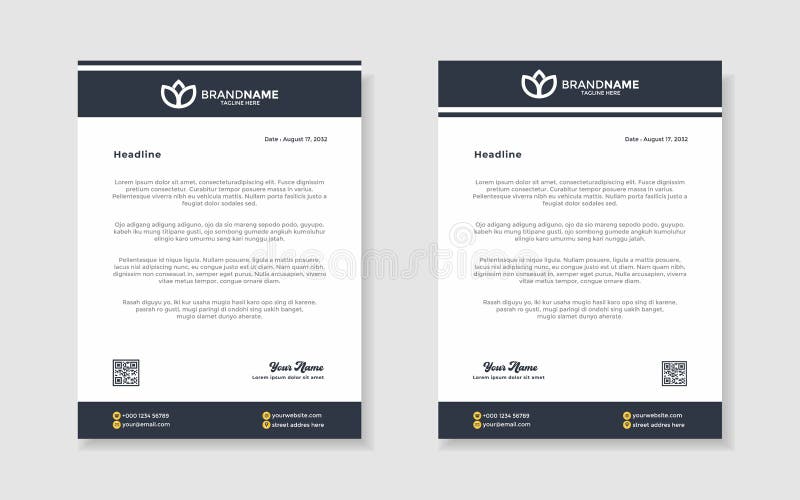 Modern Letterhead Template for Stationary Design for Business ...