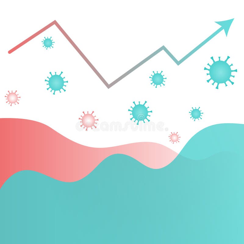 Generic Virus Case Number Chart Vector Illustration Graphic Background ...