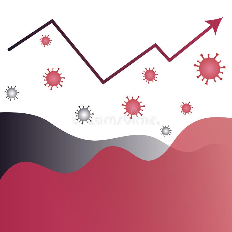 Generic Virus Case Number Chart Vector Illustration Graphic Background ...