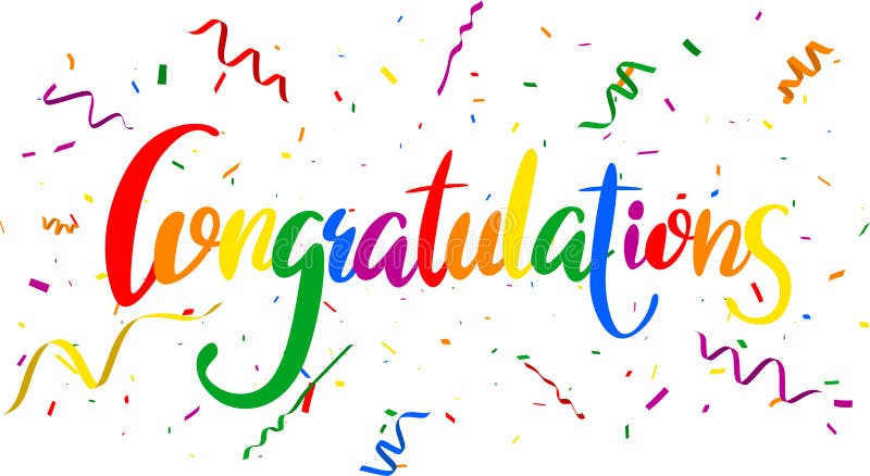 Congratulations Banner , Isolated on Transparent Background Stock ...