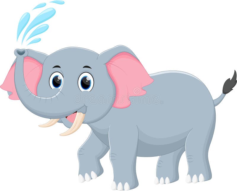 Elephant Spraying Water Cartoon Stock Illustrations – 64 Elephant ...