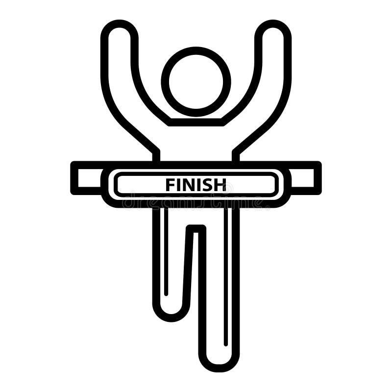 Cartoon stickman finish stock vector. Illustration of cartoon - 257650413