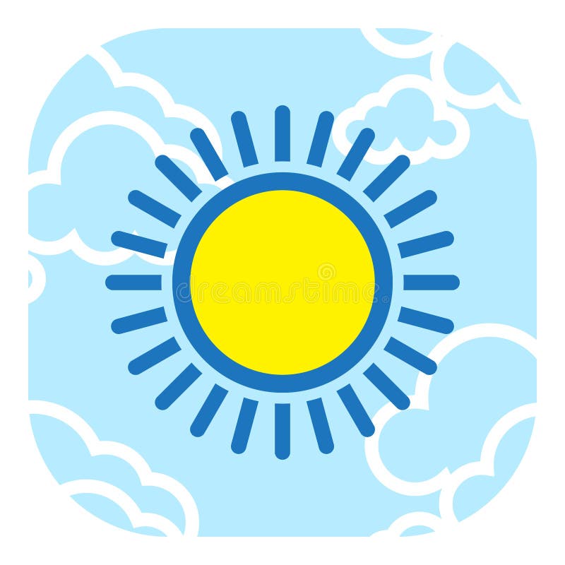 Cartoon sunny weather stock vector. Illustration of design - 257711649