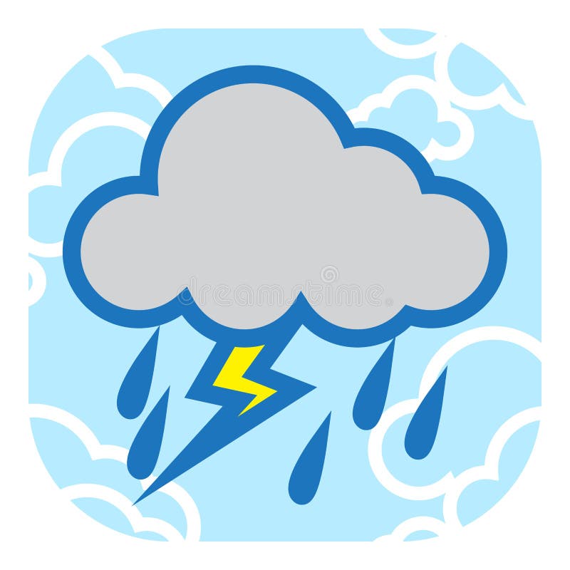 Cartoon Rainy Storm Weather Stock Vector - Illustration of rainy, flat ...