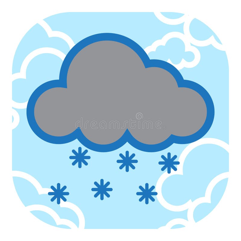 Cartoon snowy weather stock vector. Illustration of weather - 257711668