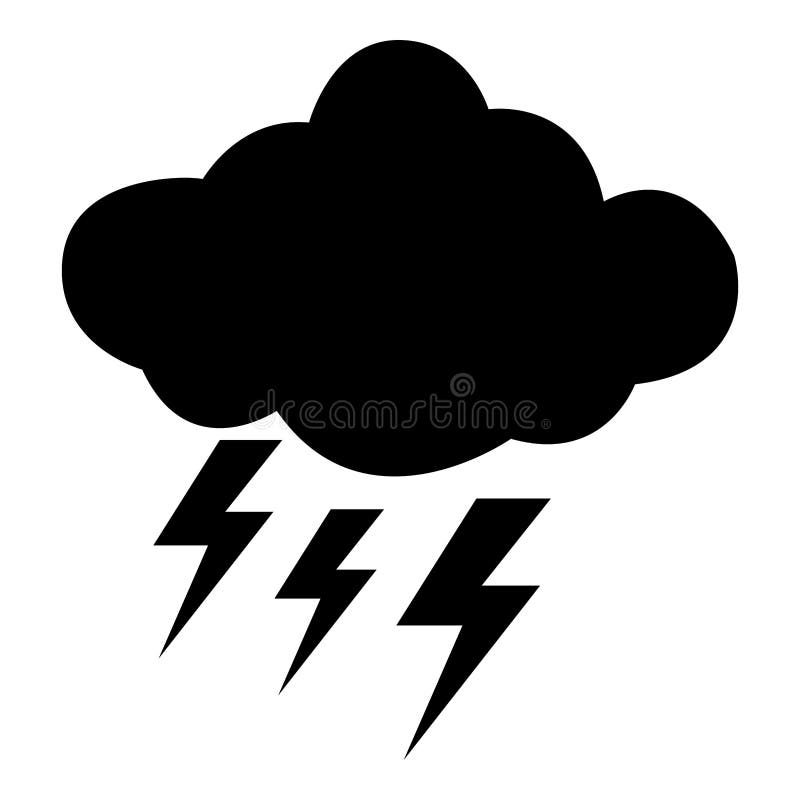 Silhouette stormy weather stock vector. Illustration of silhouette ...