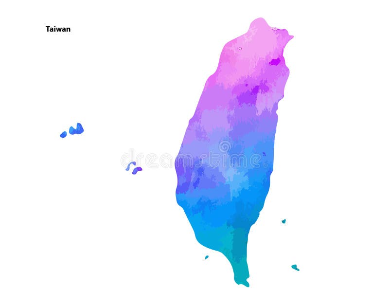Colorful Taiwan Political Map with Clearly Labeled, Separated Layers ...