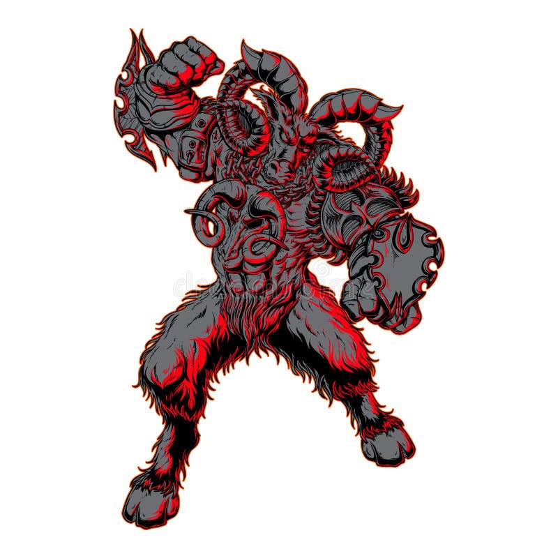 Aries monster illustration stock vector. Illustration of detail - 257826281