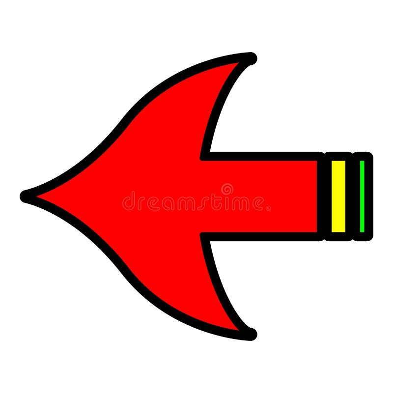 Tricolor arrow icon stock vector. Illustration of simple - 257830041