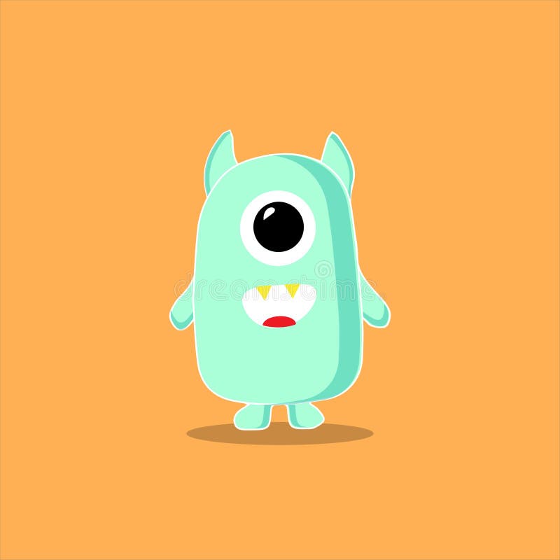 Cute Cartoon Monsters Character. Monsters in Flat Style Vector Stock ...