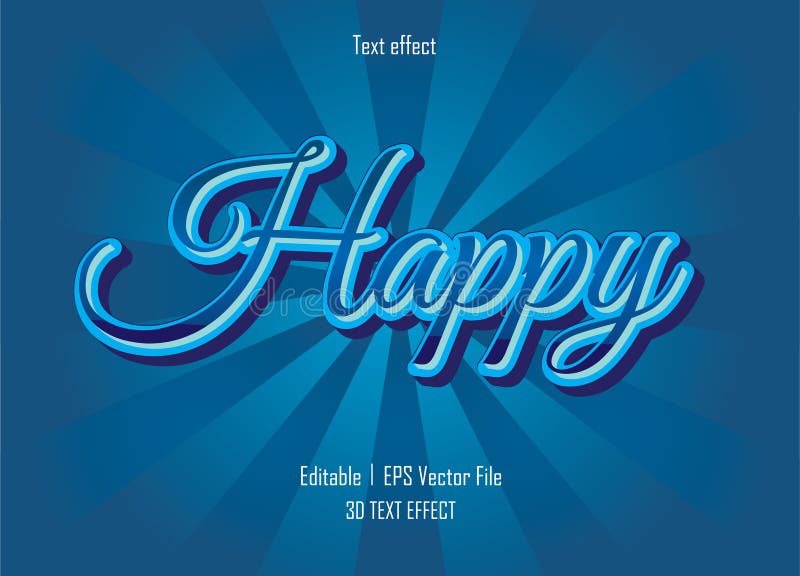 3d Editable Text Effect, Editable Text Effect, Vector File. Stock ...