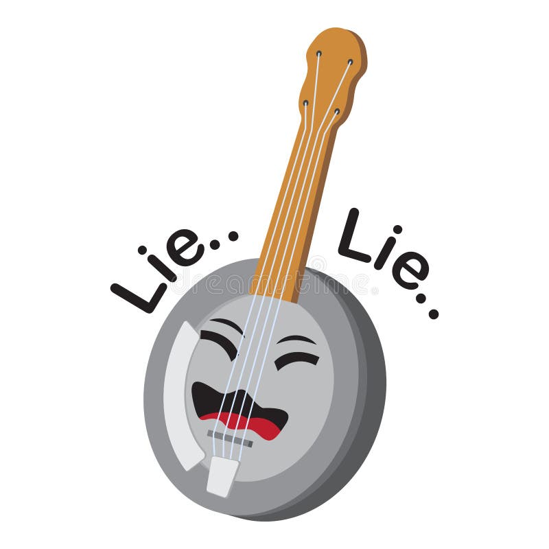 Sad banjo emoticon stock vector. Illustration of cartoon - 257891369