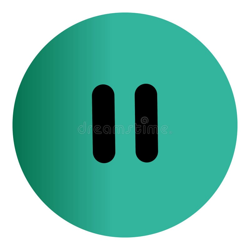 Shiny pause button stock vector. Illustration of cartoon - 257915277