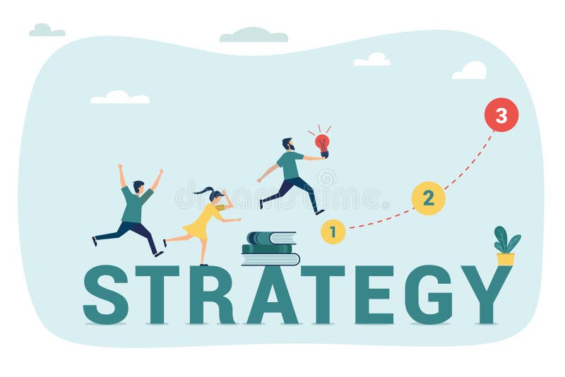 Strategy of Business Management Vector Illustration Concept Stock ...