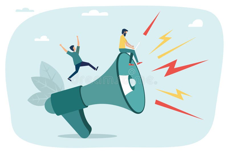 Speaker, Megaphone. Communication between Web Developers. Marking ...